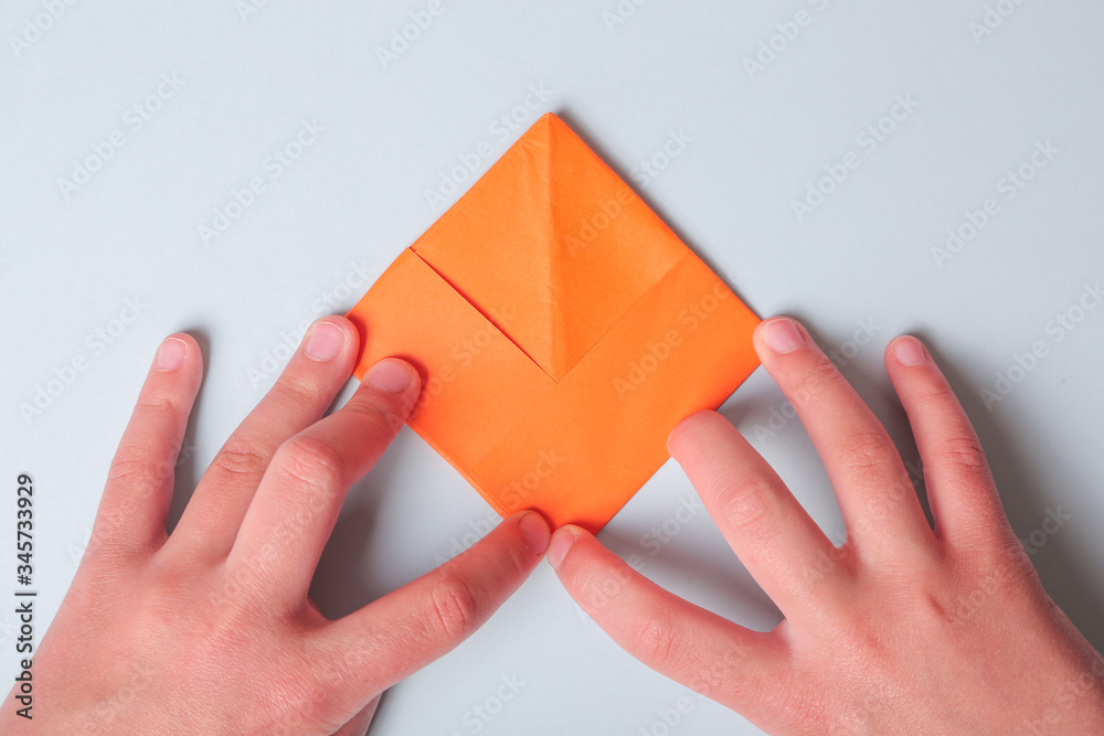 Step by step photo instruction. How to make origami paper boat. DIY for ...