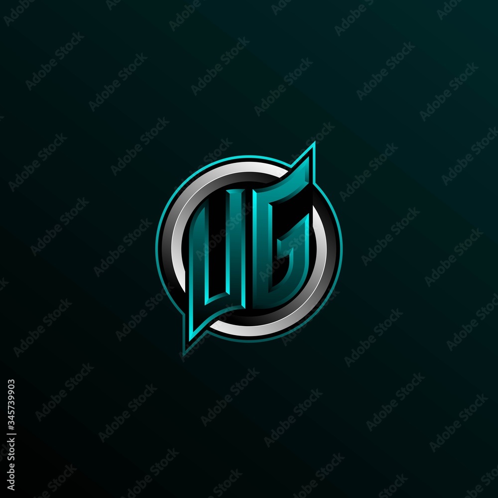 Initial UG logo design, Initial VG logo design with Circle style, Logo ...