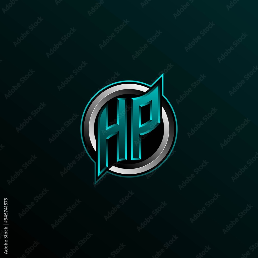 Initial HP logo design, Initial HP logo design with Circle style, Logo ...