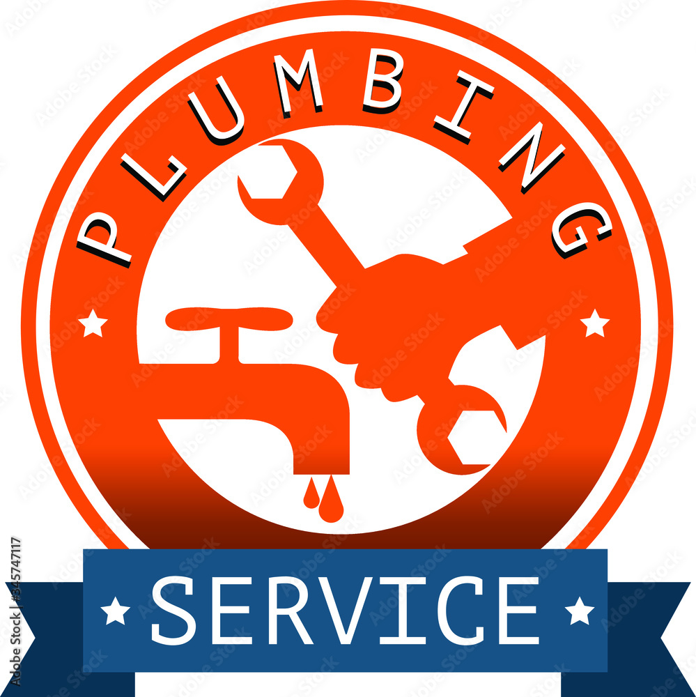 Plumbing service logo design template Stock Vector | Adobe Stock
