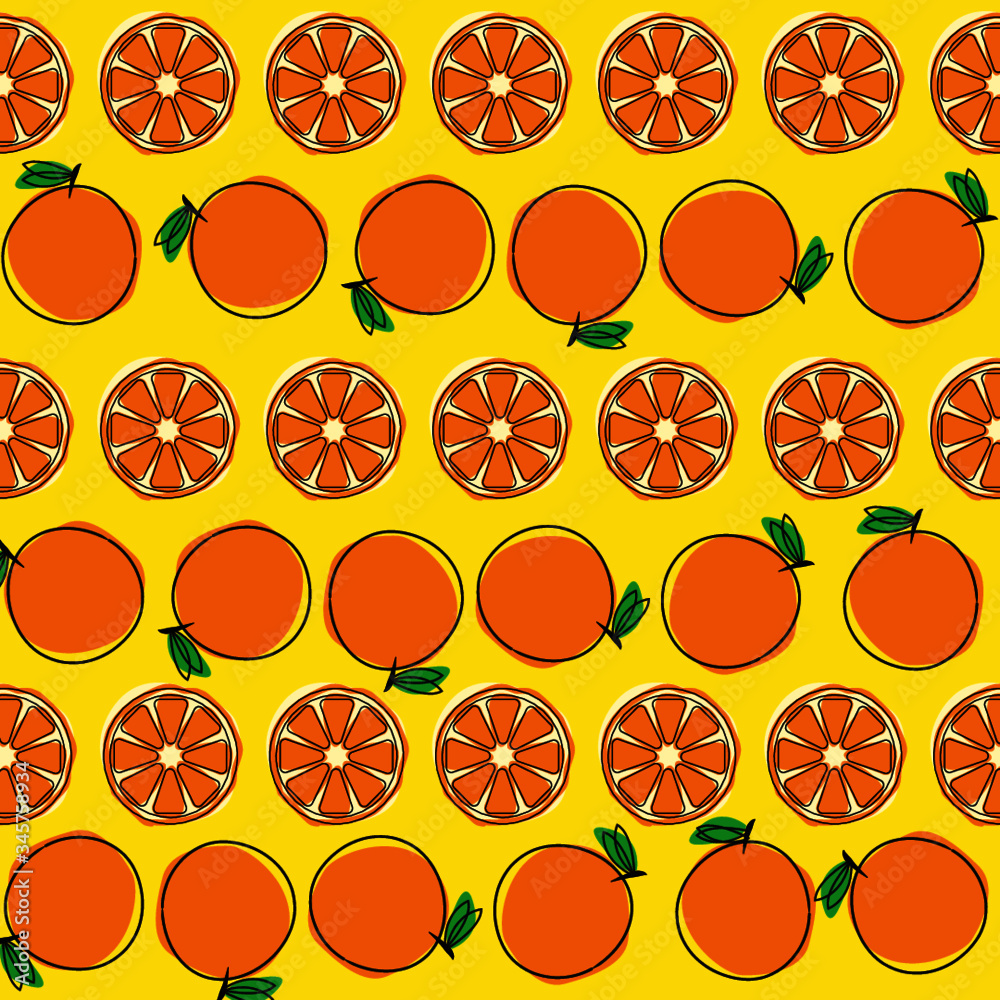 Patron de fondo de Naranjas fruta de temporada en Mexico america latina ...