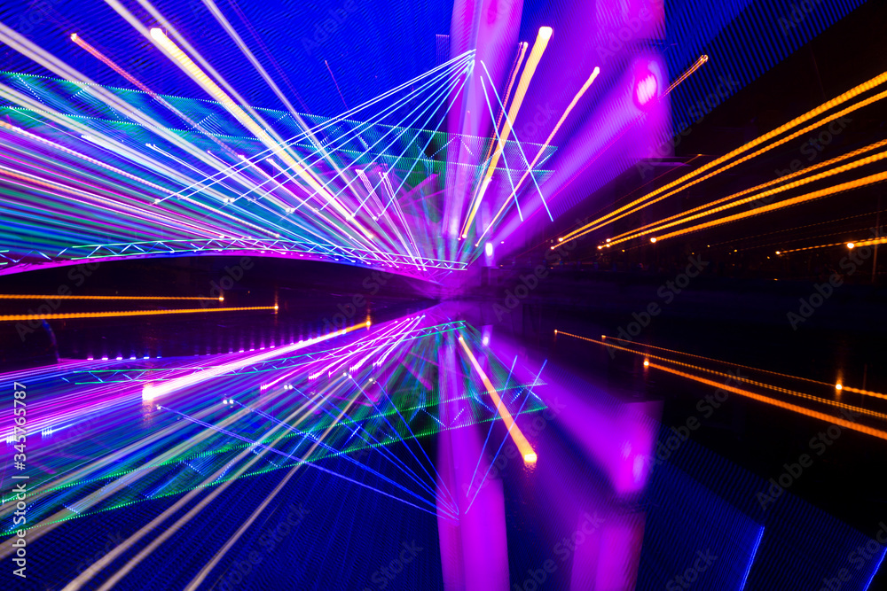 Colorful electric lights motion abstract background Stock Photo | Adobe ...