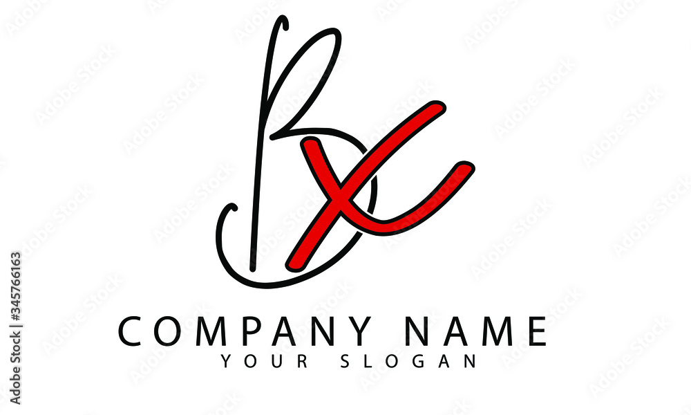 BX initial logo icon design template elements. logo Vector color sign ...