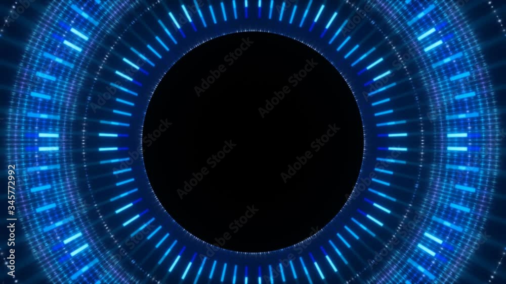 blue abstract frame on transparent background, alpha channel, loop ...