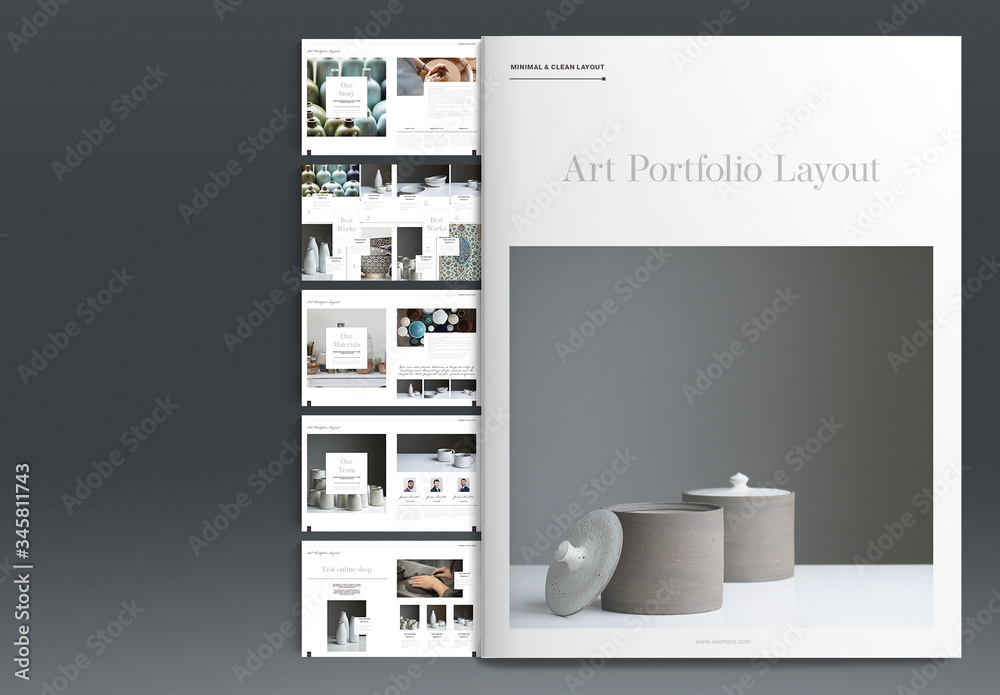 Art Portfolio Layout Stock Template | Adobe Stock