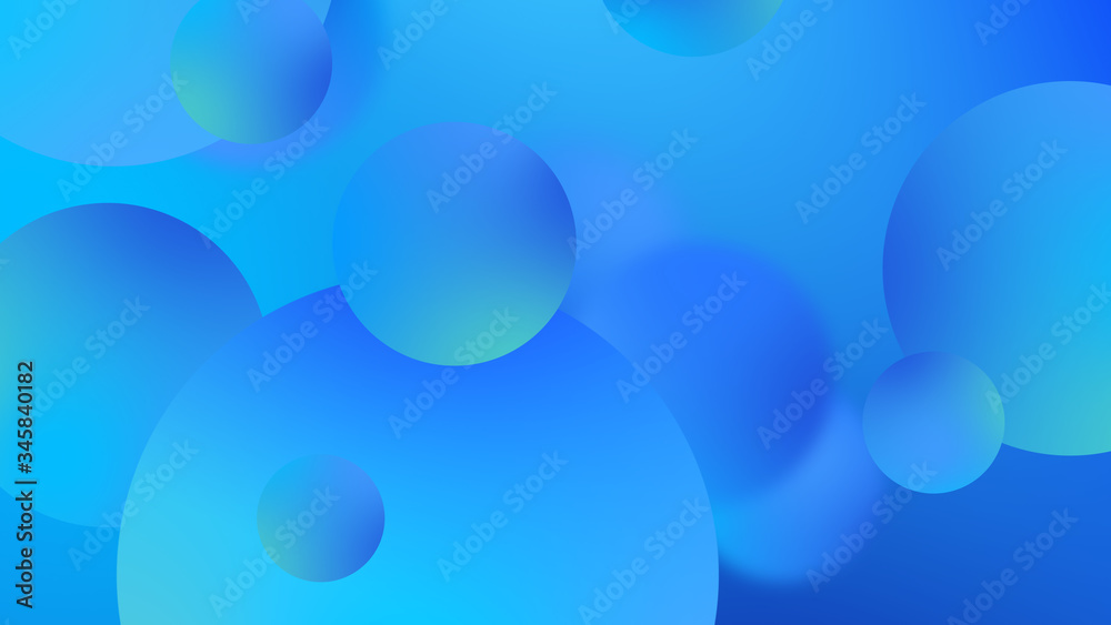 Abstract blue balls geometric gradient color background.For graphic ...