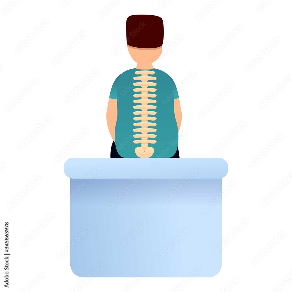 Human healthy spine icon. Cartoon of human healthy spine vector icon ...