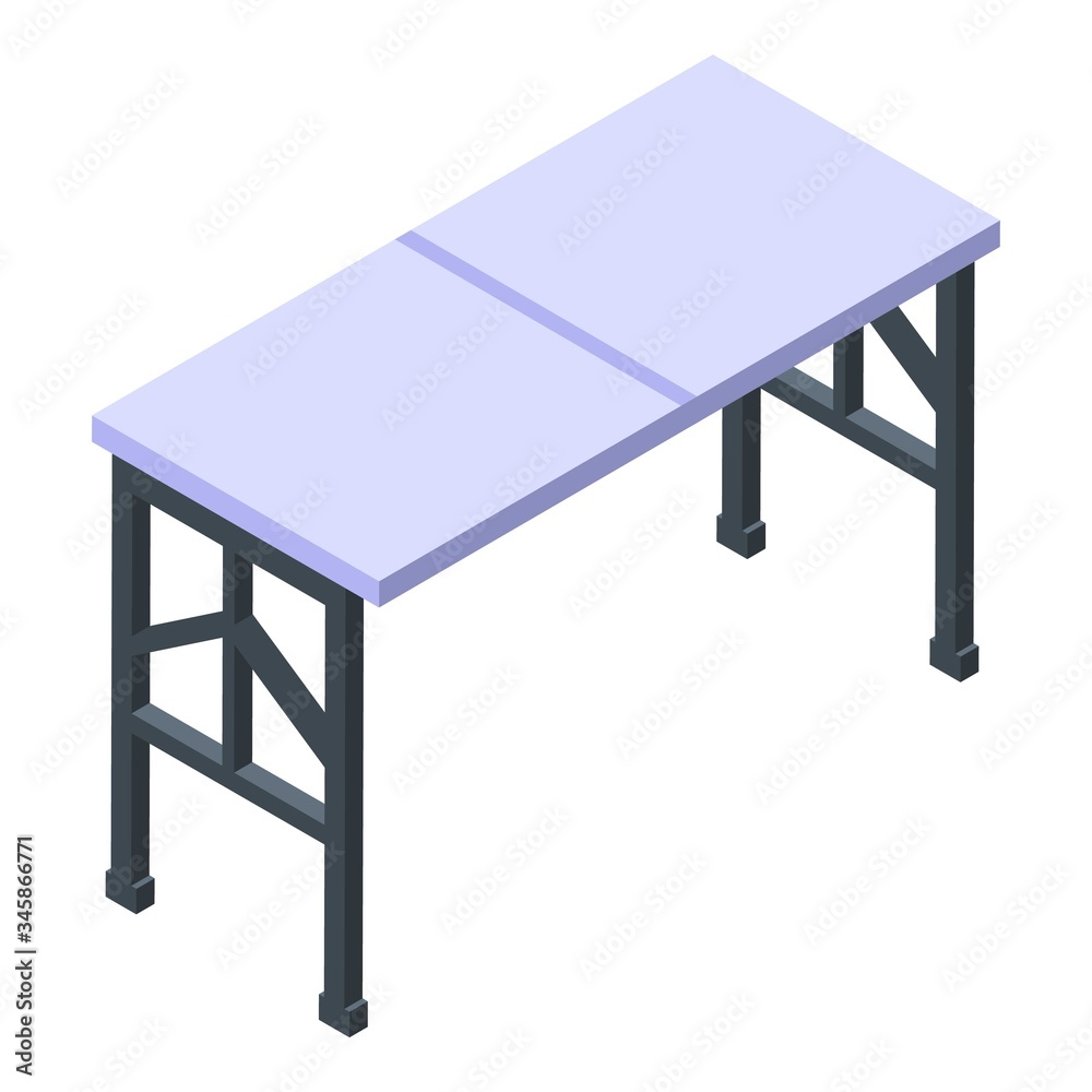 Folding table icon. Isometric of folding table vector icon for web ...