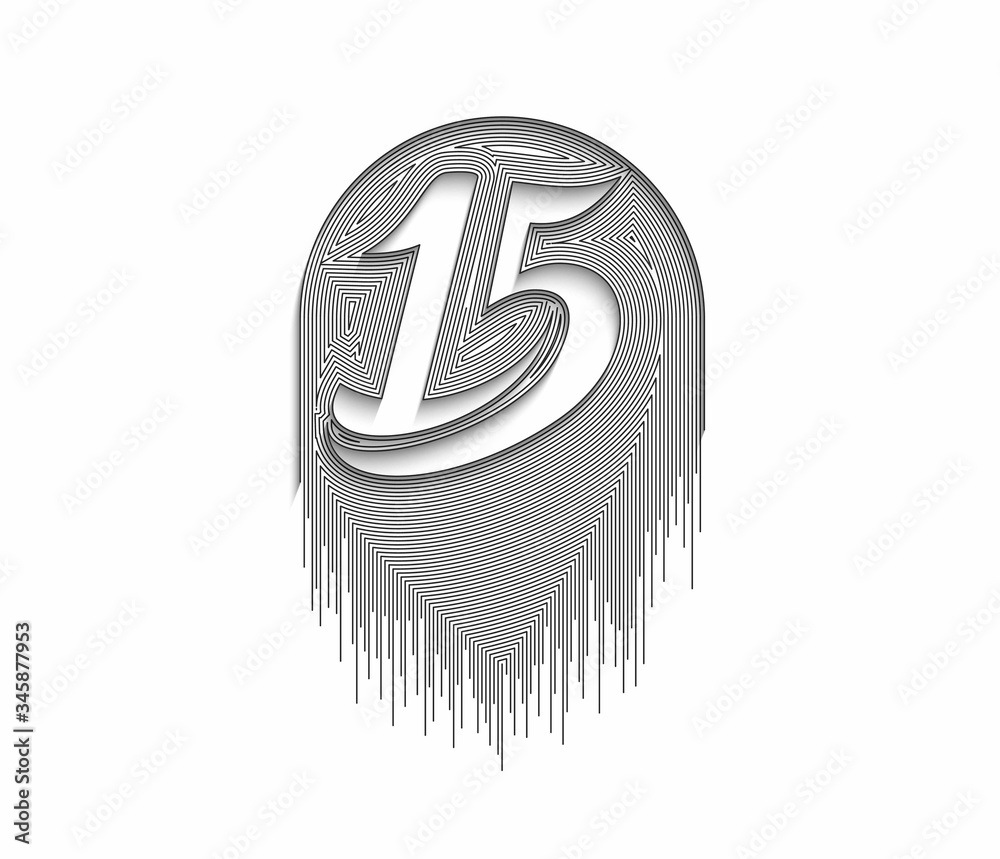 25th Typography Vector Design. Pattern for cover design, banner, poster ...