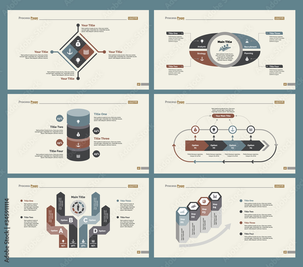 Infographic design set can be used for workflow layout, diagram, annual ...