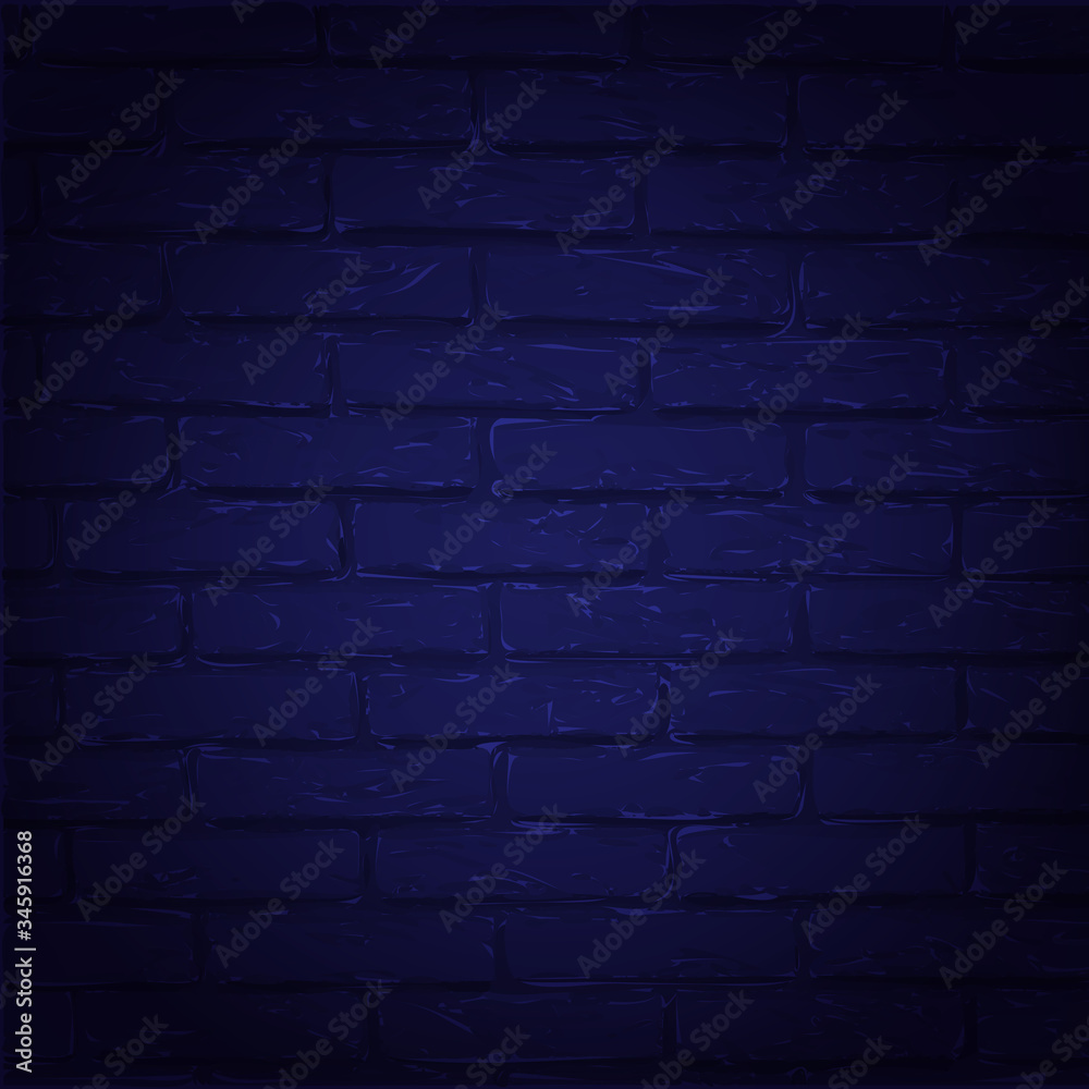 Vector illustration blue brick wall background Stock Vector | Adobe Stock