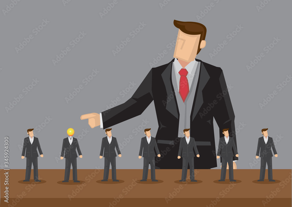Poster Outstanding Employee Vector Cartoon Illustration – Wall Art ...