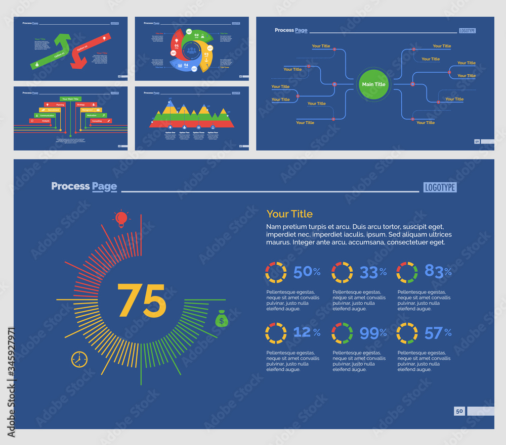 Infographic design set can be used for workflow layout, diagram, annual ...