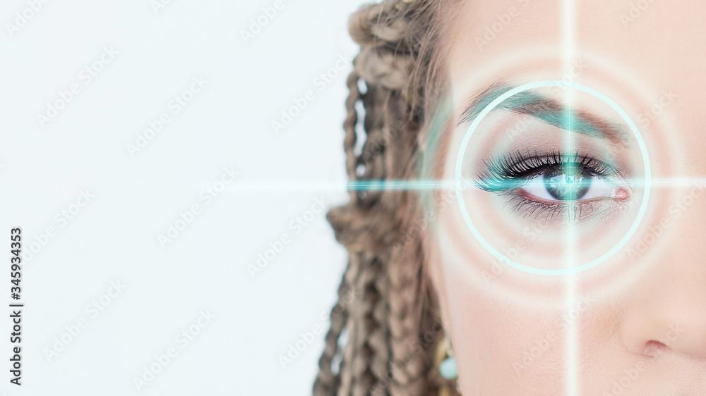 Concept of eyesight verification, diagnosis, disease and clinical ...