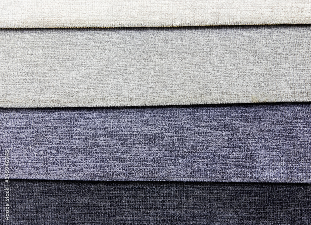 Set of fabric samples, furniture for finishing lines of textile ...