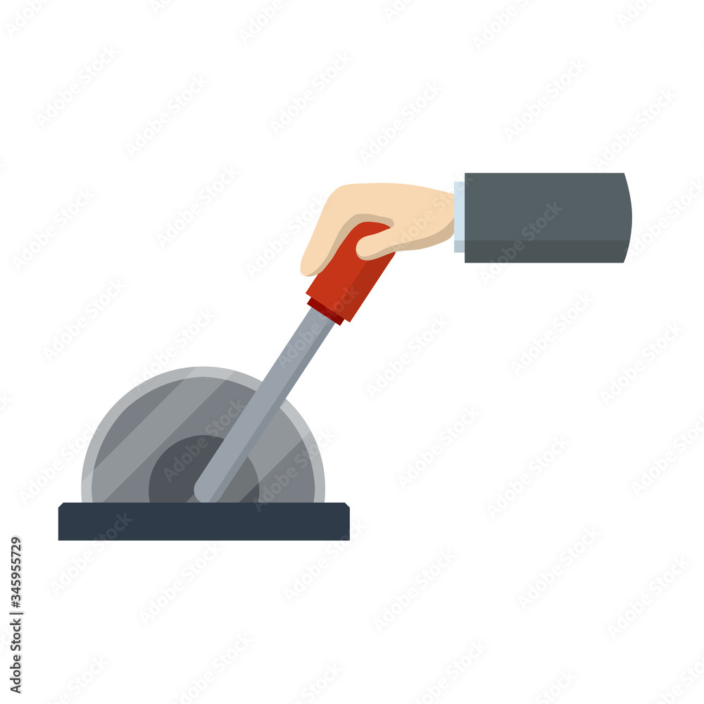 Lever to increase speed of mechanism. man palm switches control of car ...