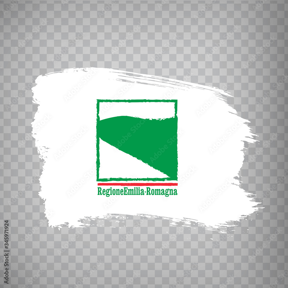 Flag of Emilia Romagna from brush strokes. Italian Republic. Flag of ...