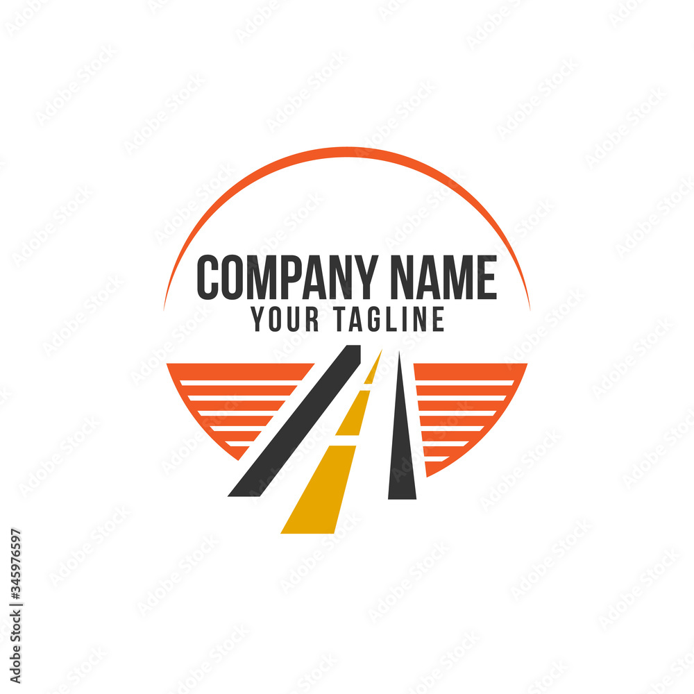 Road maintenance creative sign concept. Paving logo design template ...