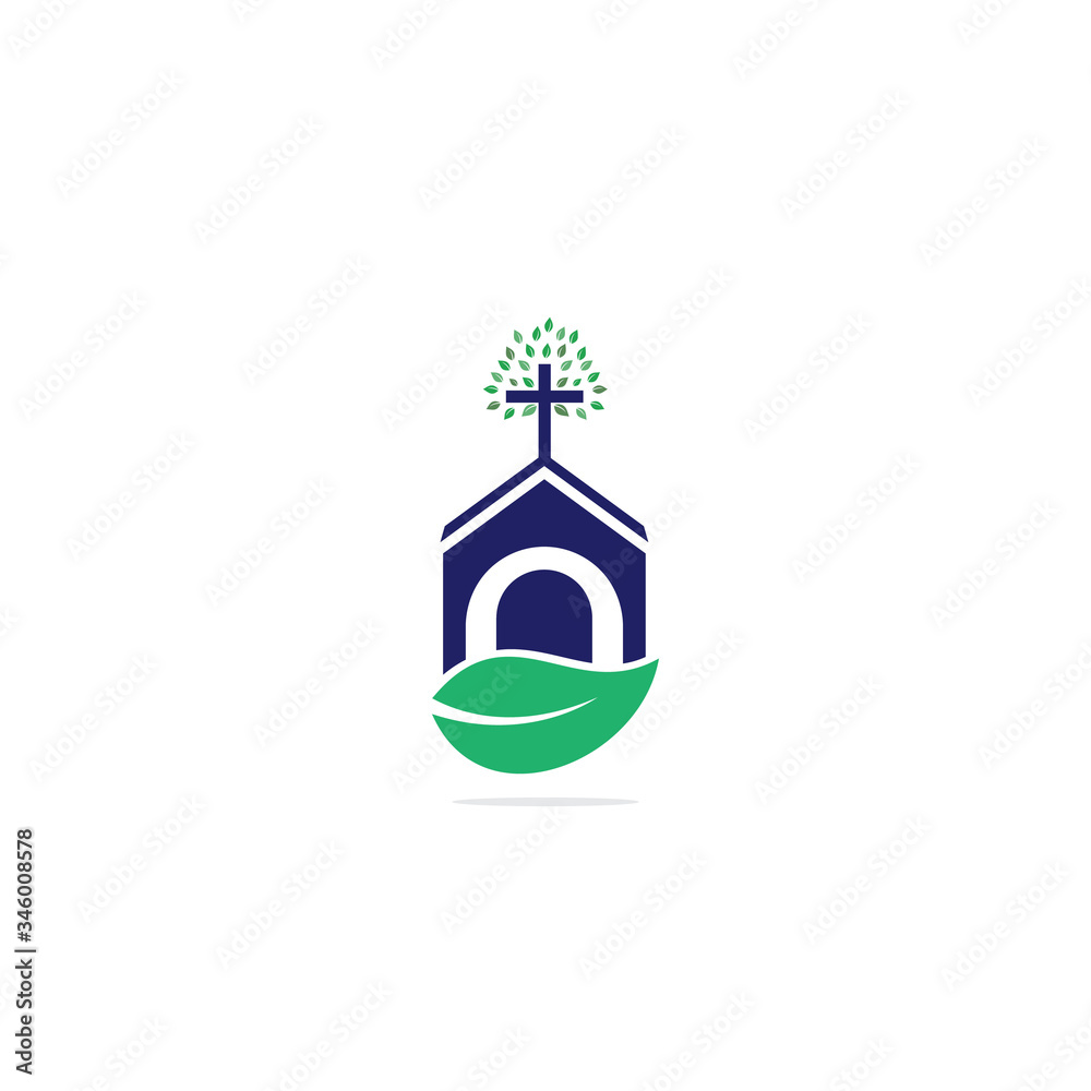 Church building logo design. Template logo for churches and Christian ...