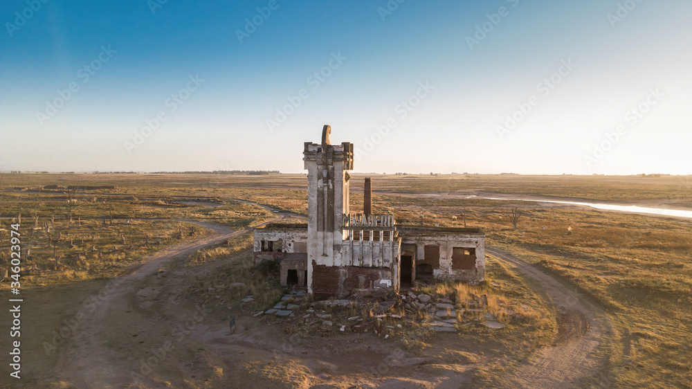 Foto de Old abandoned slaughterhouse in Epecuen ghost town. Designed by ...