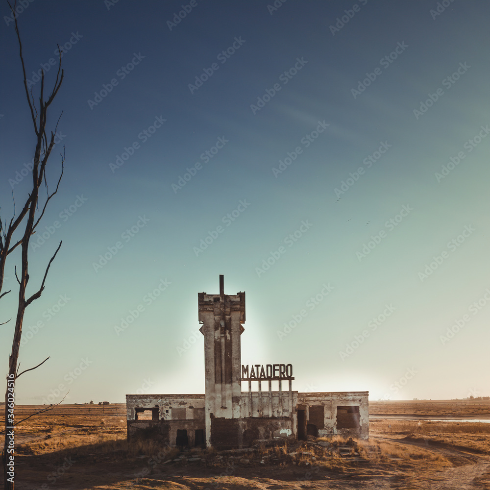 Old abandoned slaughterhouse in Epecuen ghost town. Designed by ...