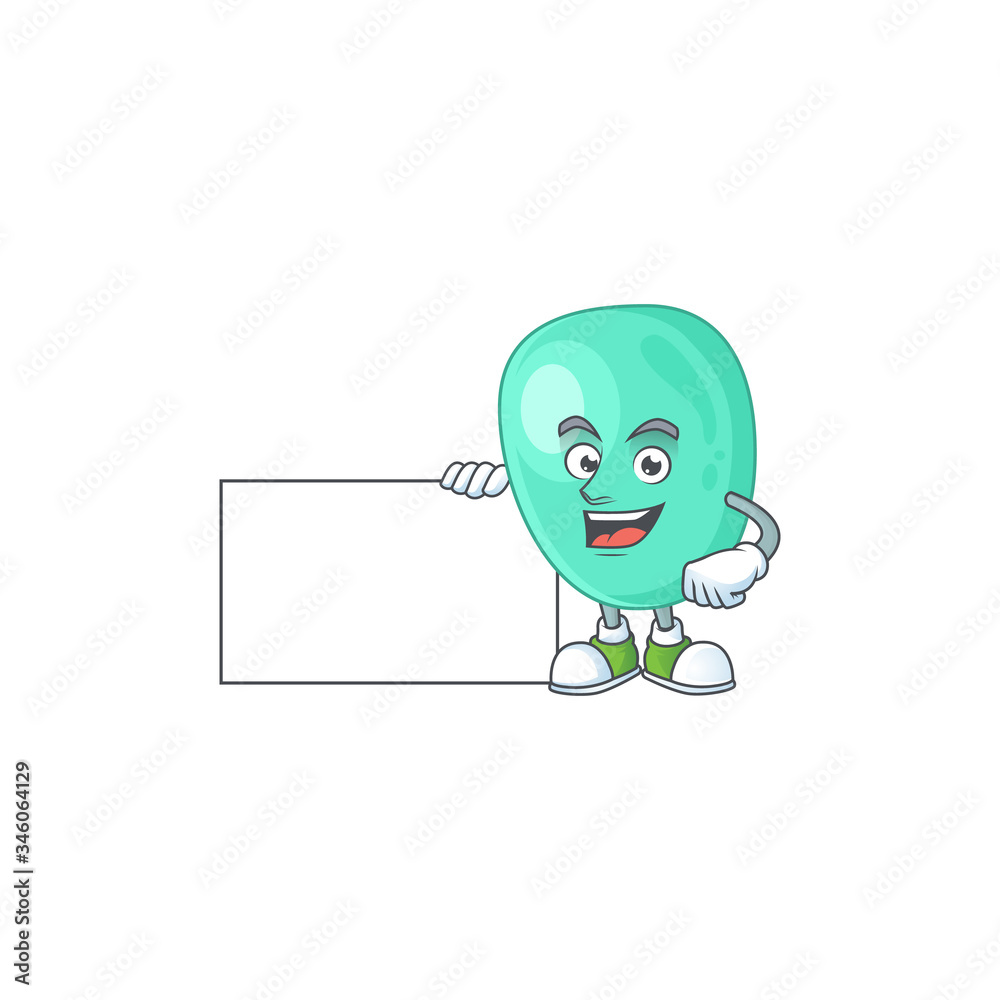 Staphylococcus aureus cartoon character concept Thumbs up having a ...