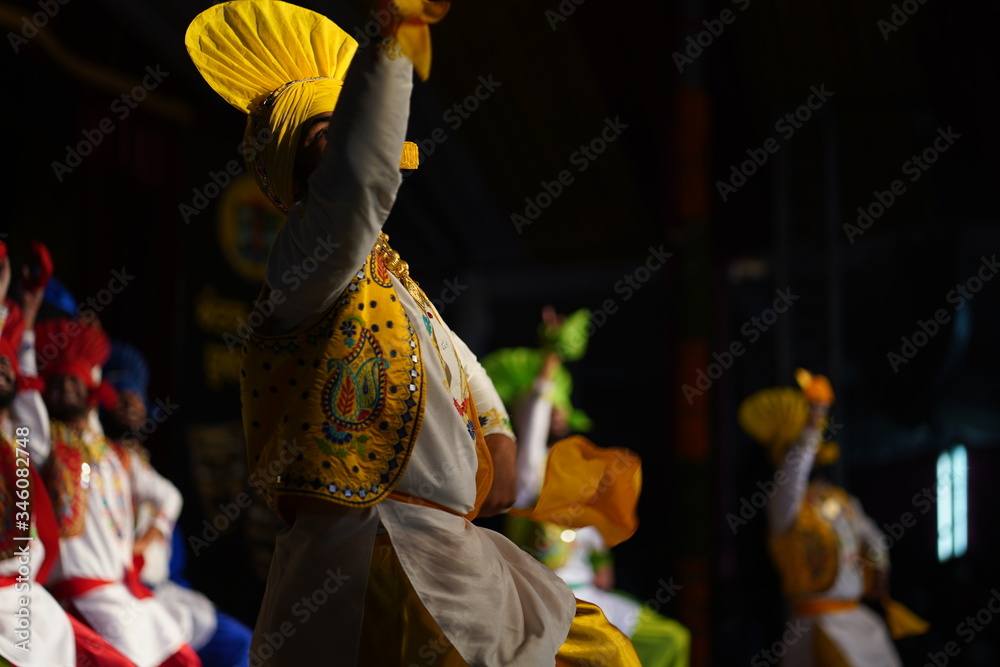 punjabi folk dance. bhangra Stock Photo | Adobe Stock