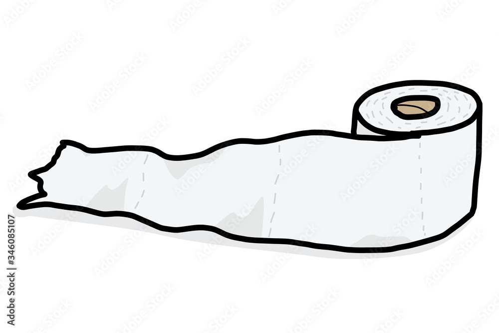 Tissue Paper Cartoon Vector And Illustration Isolated On White