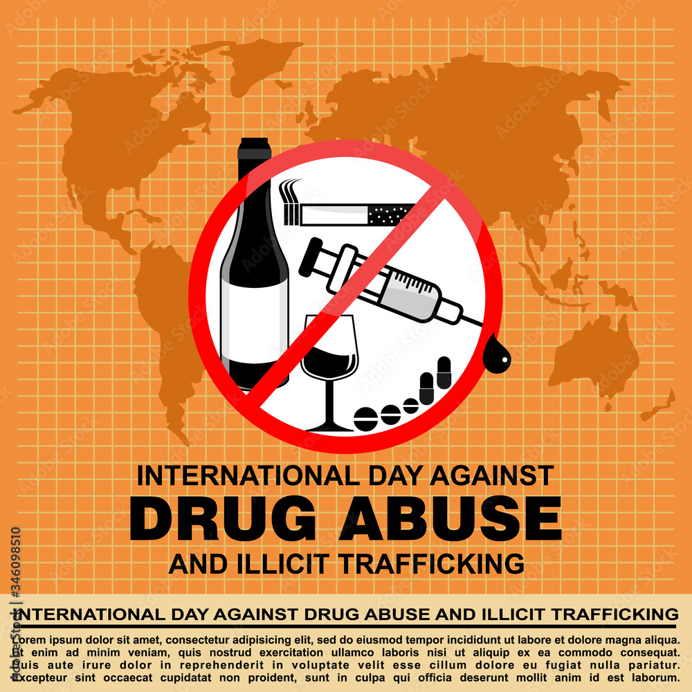 International Day Against Drug Abuse and Illicit trafficking banner ...