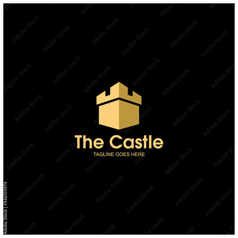 castle logo design, palace logo, fortress logo Stock Vector | Adobe Stock