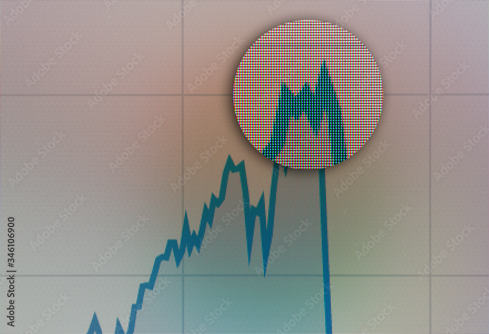 Zoom to graph peak on mobile screen Stock Photo | Adobe Stock