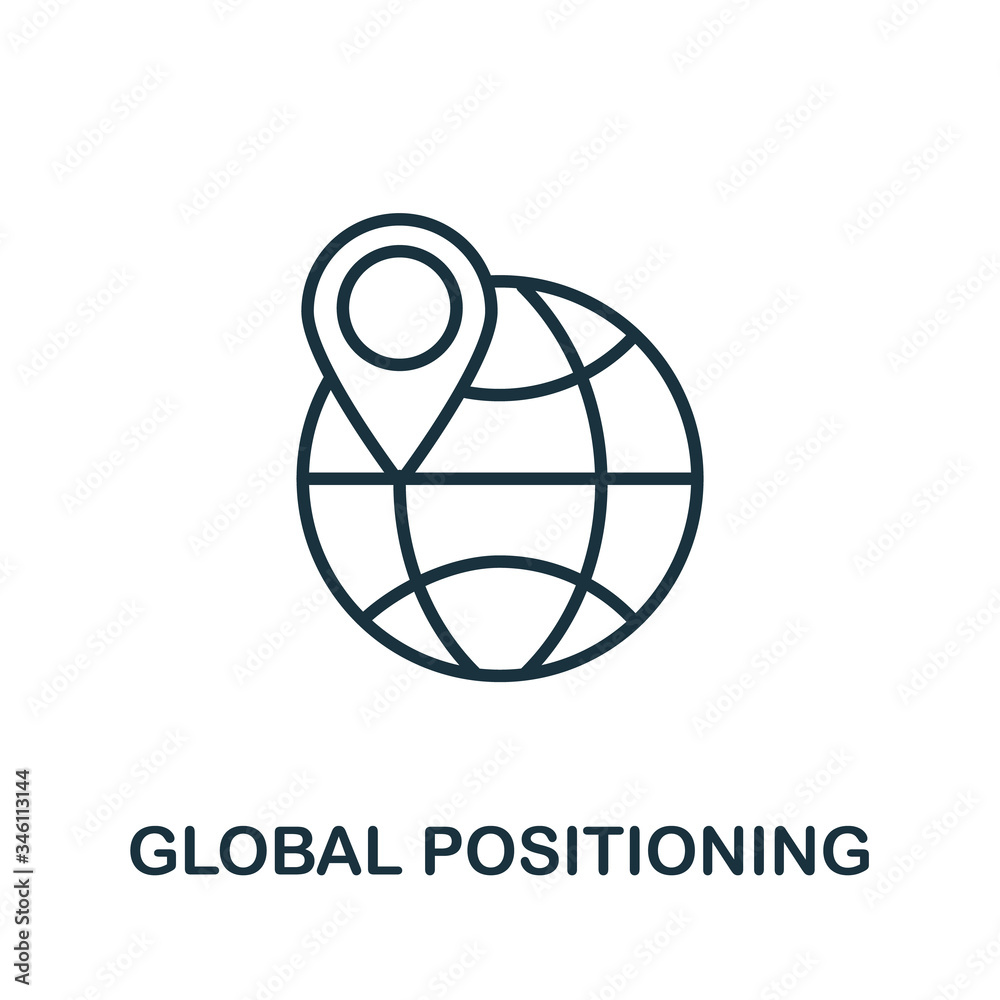 Global Positioning icon from production management collection. Simple ...
