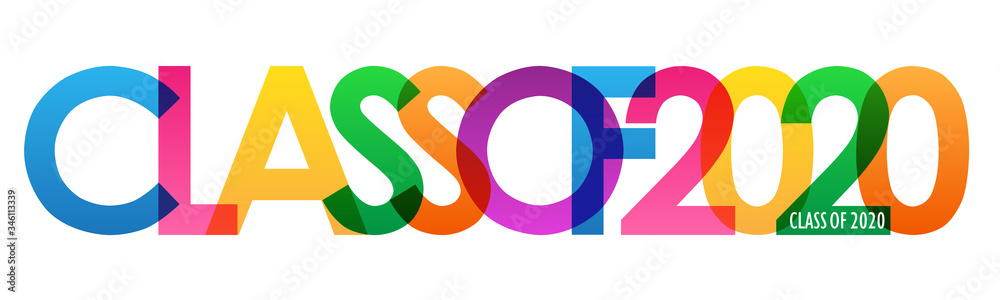 CLASS OF 2020 colorful vector typography banner Stock Vector | Adobe Stock
