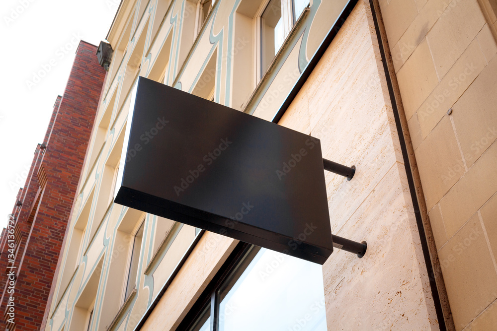 Mock up building name plate. Blank house name plate. Empty space for ...