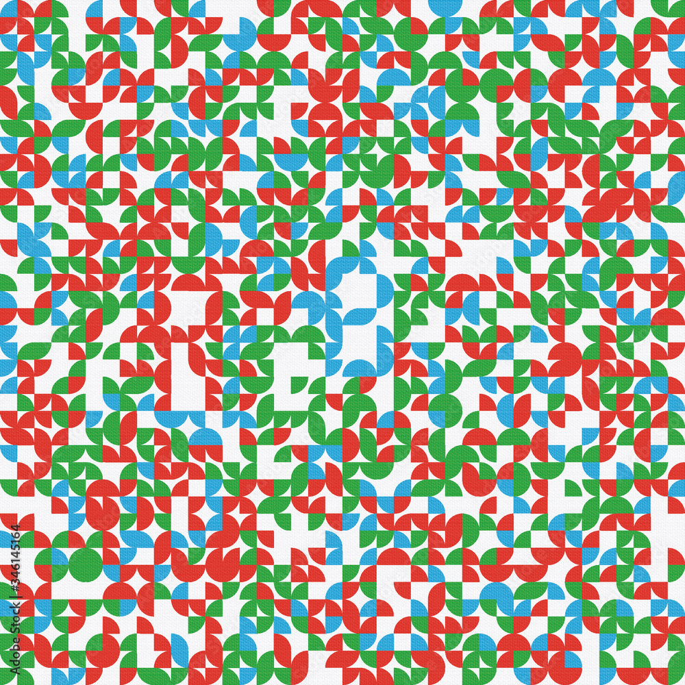 RGB. Red Green and Blue colours from the color scheme. In the quadrants ...