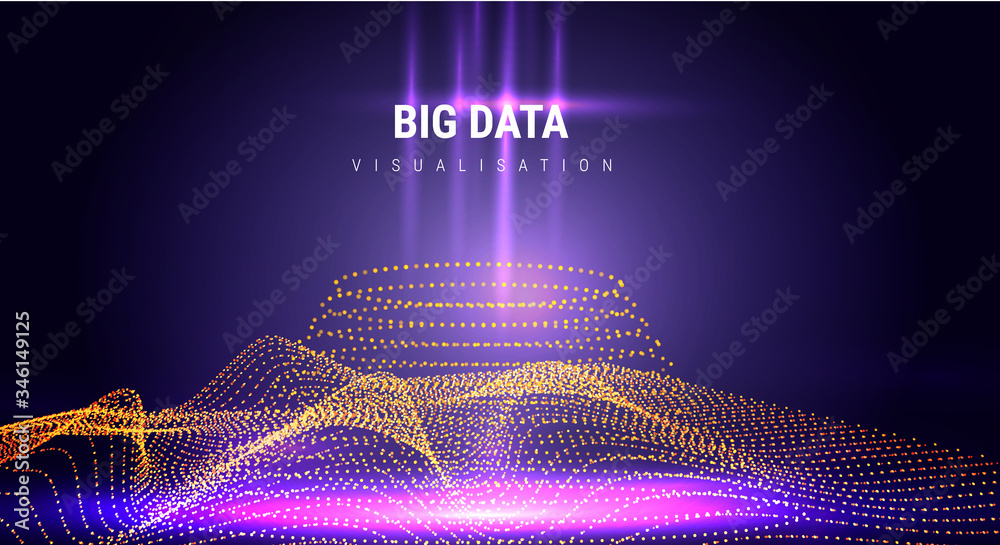 big data. Futuristic info graphics aesthetic design. Visual information ...