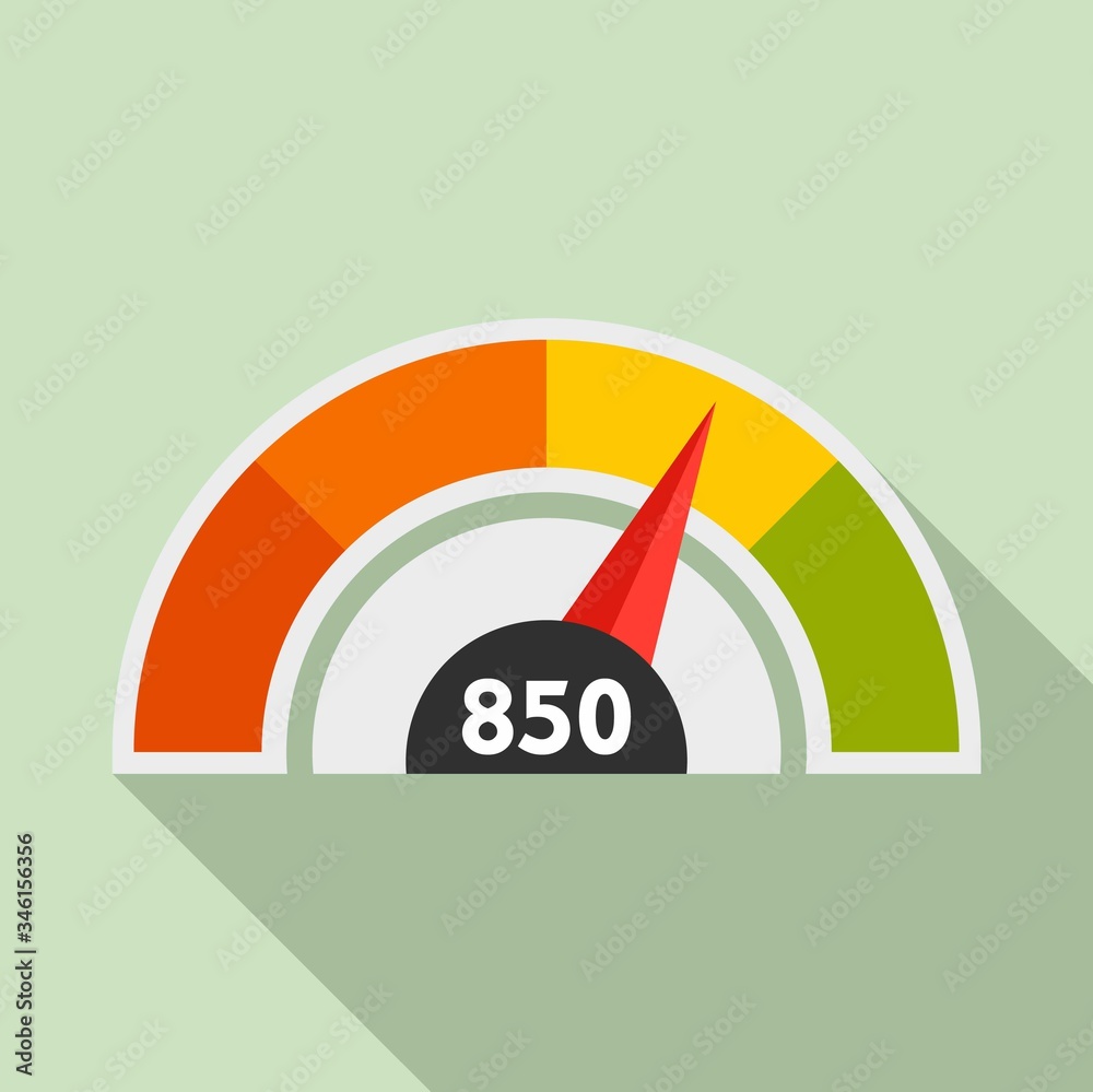 Good meter scale icon. Flat illustration of good meter scale vector ...