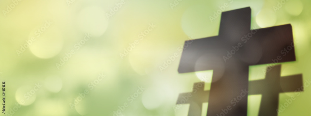 Abstract christian cross in church on clean background and bokeh. Stock ...