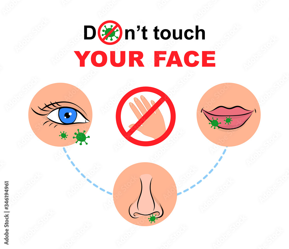 Do not touch your face. Do not touch hands, eyes, nose, mouth ...