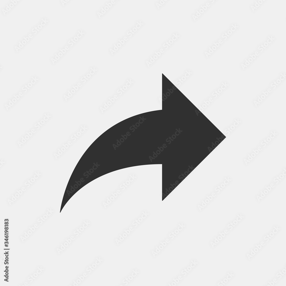 Share button icon. Forward symbol modern, simple, vector, icon for ...