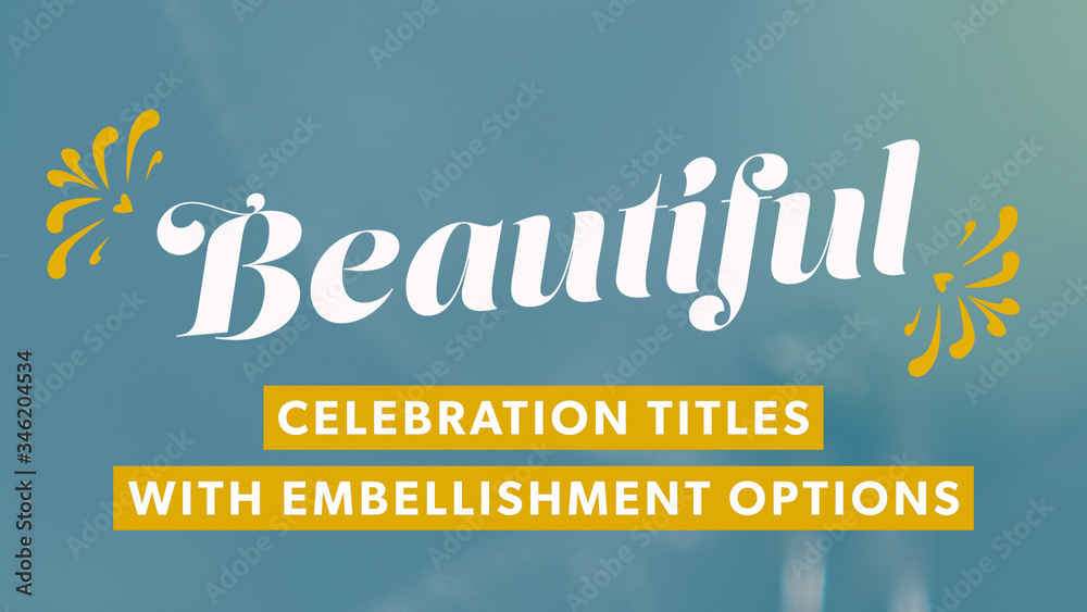 Happy Embellished Title Overlay Stock Template | Adobe Stock