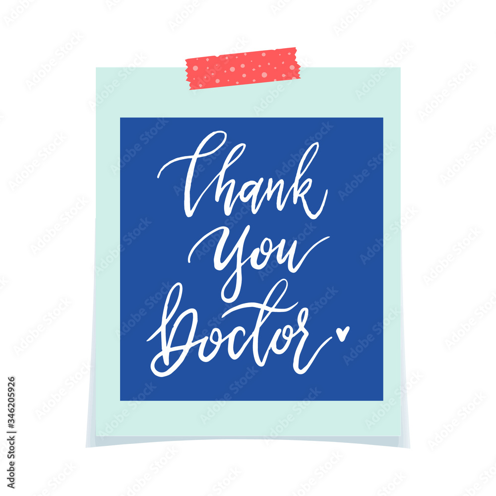 Thank You Doctor Thank You Message On Memo Note Stock Vector Adobe Stock