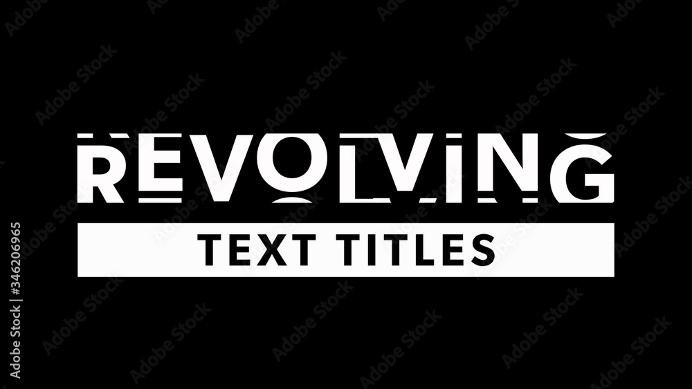 Revolving Text Title Overlay Stock Template | Adobe Stock