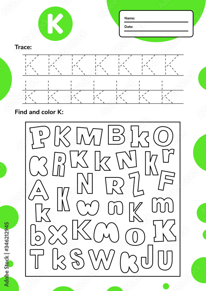 Trace letter worksheet a4 for kids preschool and school age. Game for ...