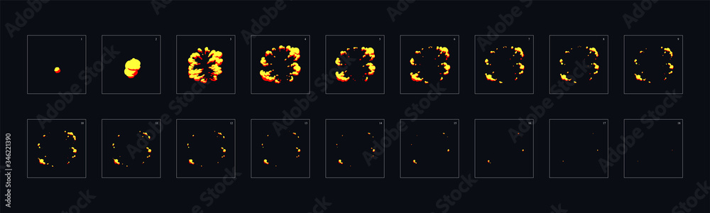 blast animation effect. fire blast effect. animation fire effect ...