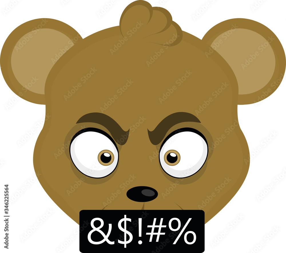 Vector illustration of the face of an angry cartoon mouse Stock Vector ...