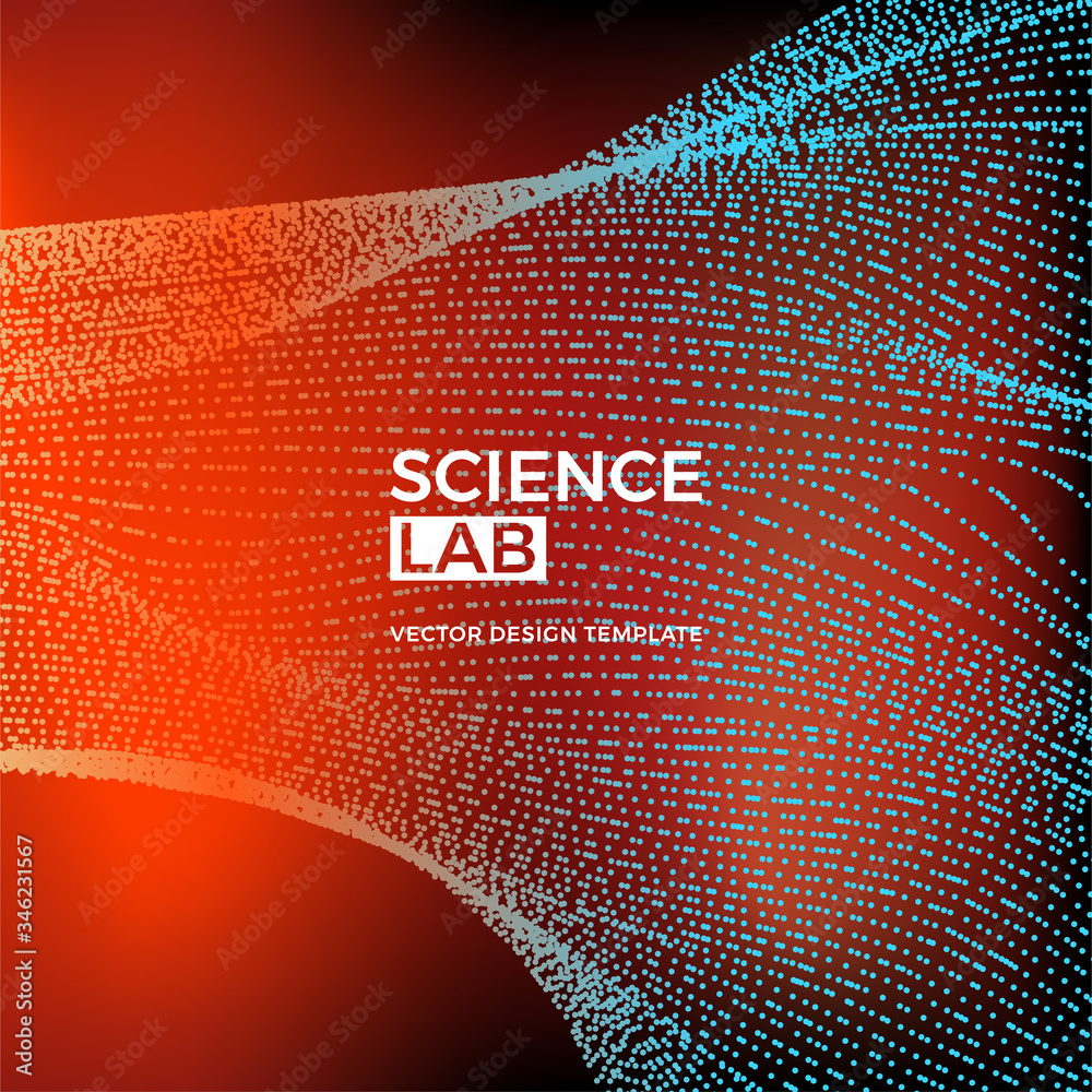 Science or technology background with dynamic particles. Trendy ...