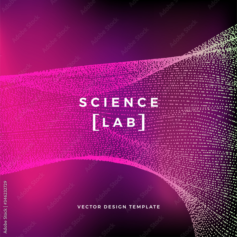 Science or technology background with dynamic particles. Trendy ...