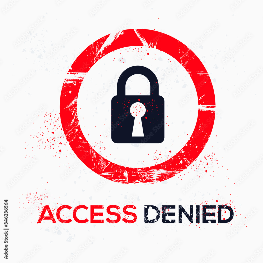 Warning sign (Access Denied), vector illustration. Stock Vector | Adobe ...