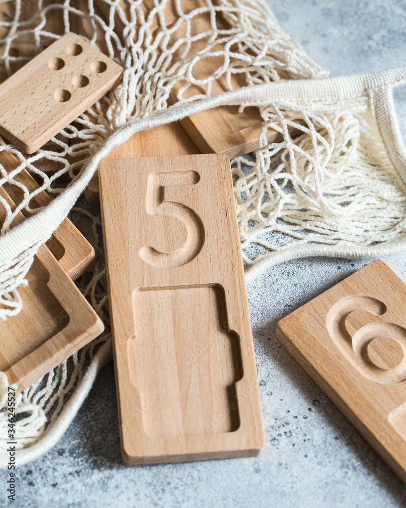 Wooden counting and writing trays - learning resource for educating ...